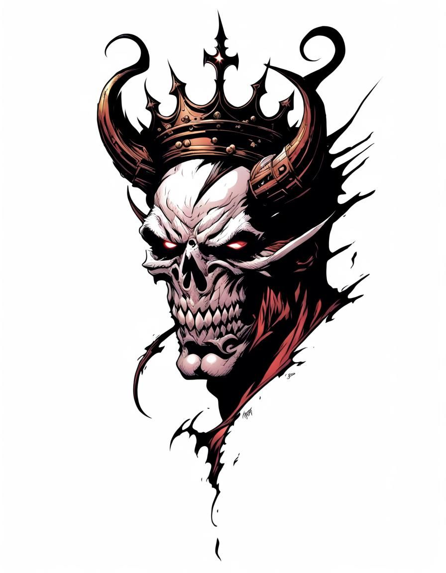 The devil, wearing a crown. Mark Brooks and Dan Mumford, comic book art ...