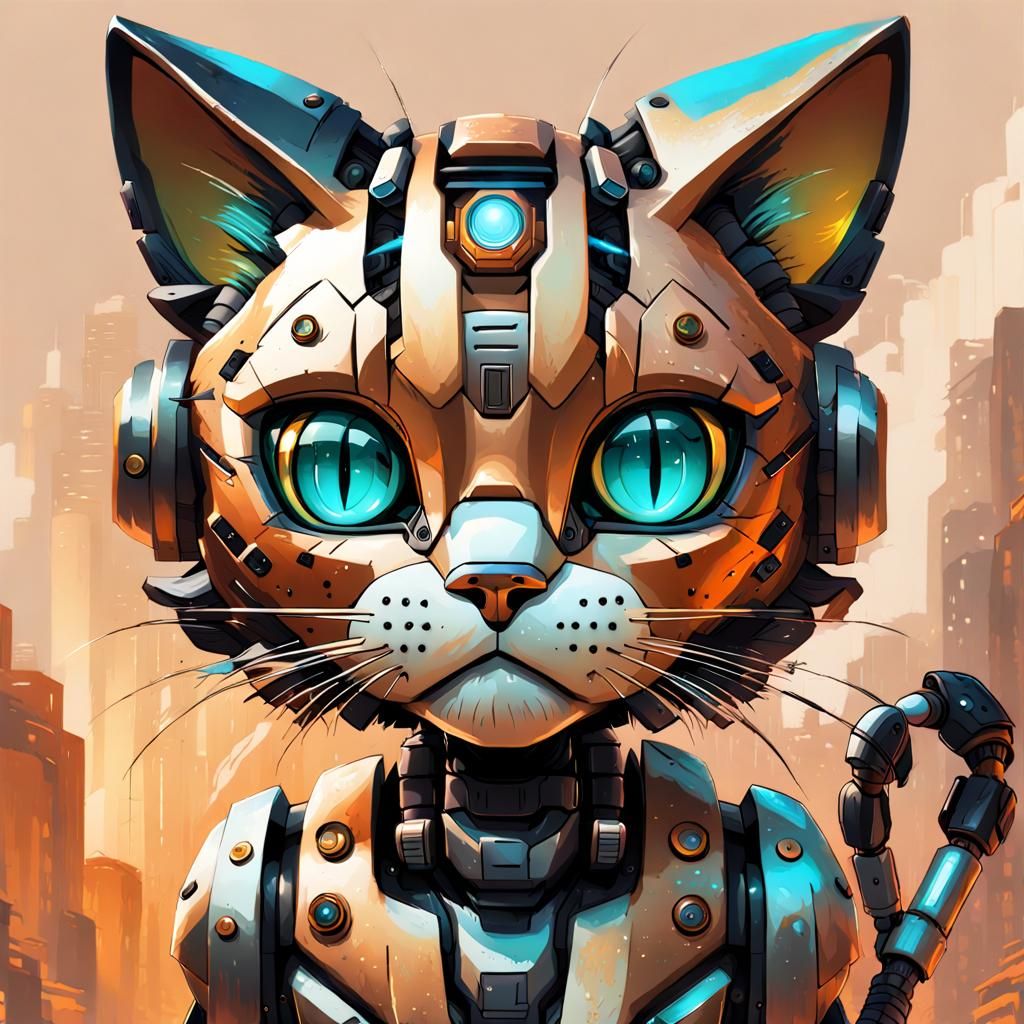 Robot Kitty : r/nightcafe