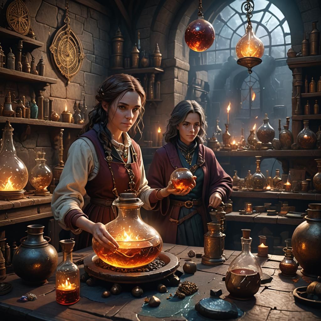 Alchemy students - AI Generated Artwork - NightCafe Creator