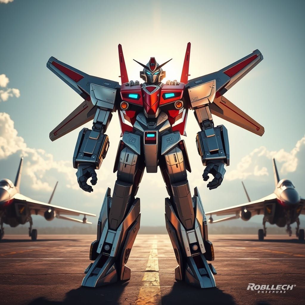 Robotech's Majestic Jetfire Robot in Futuristic Ai... - AI Art