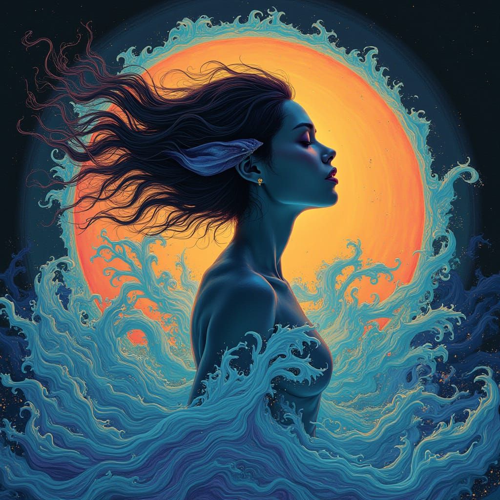 Ethereal Eclipse Spirit in Dreamlike Surrealist St... - AI Art