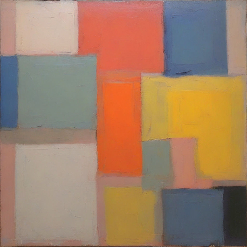 Mark Rothko art Soft colors with neon accent big shapes irregular ...