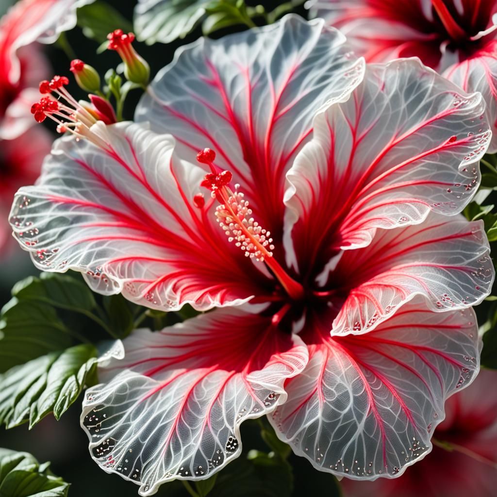 Translucent Hibiscus. - AI Generated Artwork - NightCafe Creator