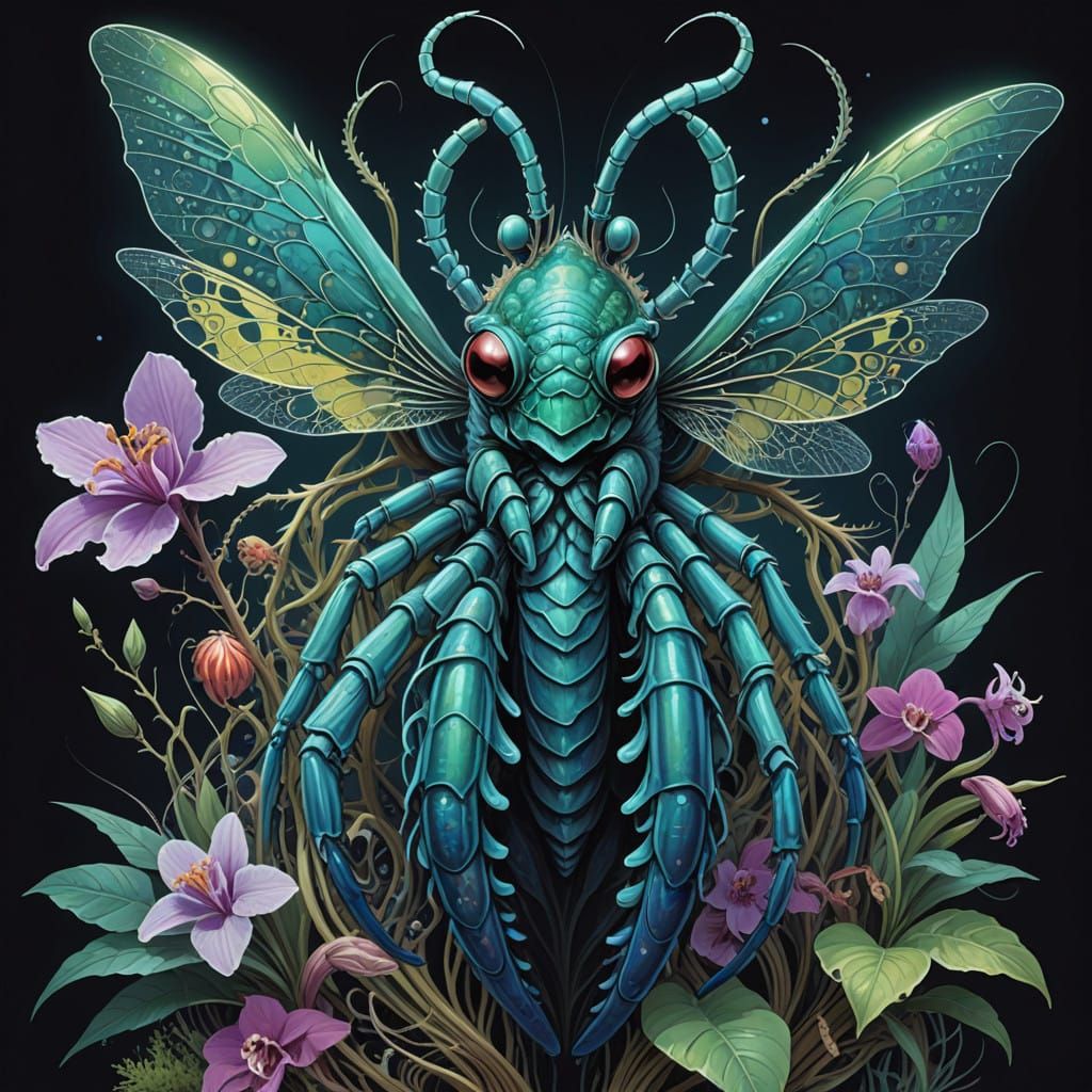 Ethereal Aliens in Xenobiological Wonderland, as S... - AI Art