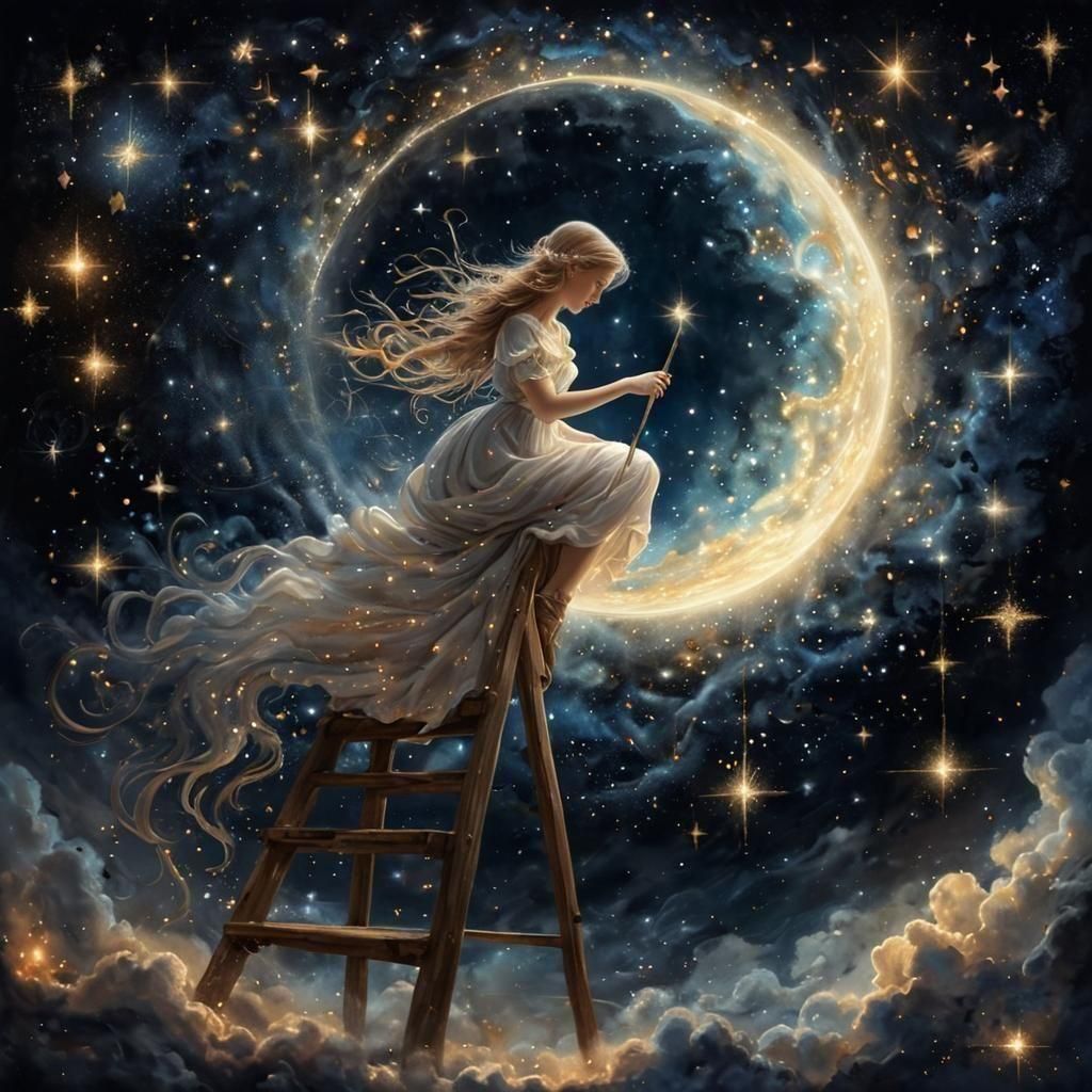 The Sky Artist - Ethereal Being Paints Celestial Masterpiece...