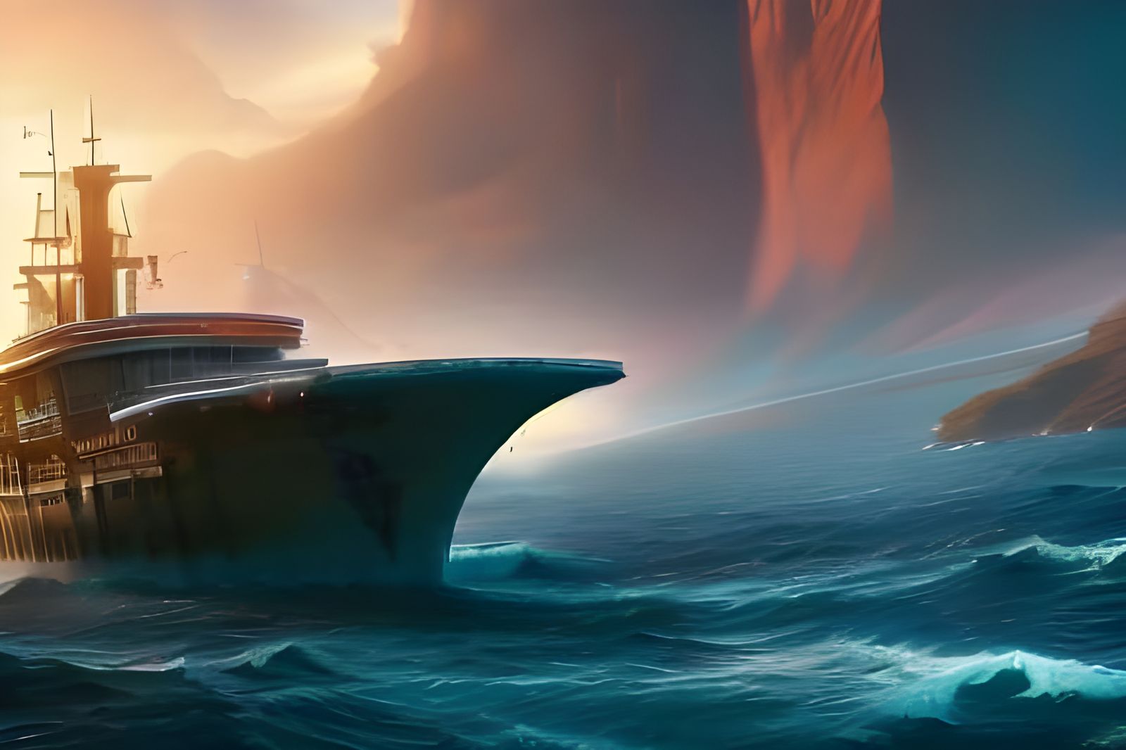 Sailing into the unknown - AI Generated Artwork - NightCafe Creator