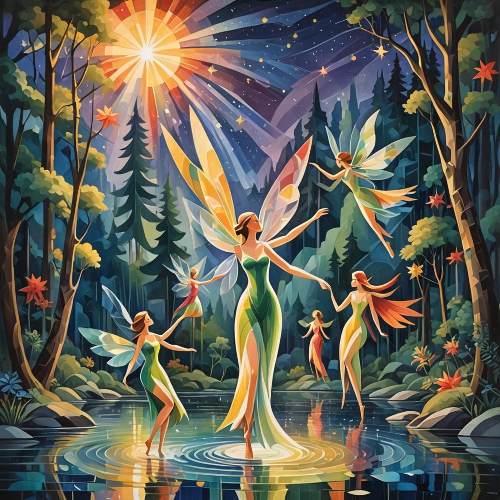 Dancing Fae 6 - AI Generated Artwork - NightCafe Creator