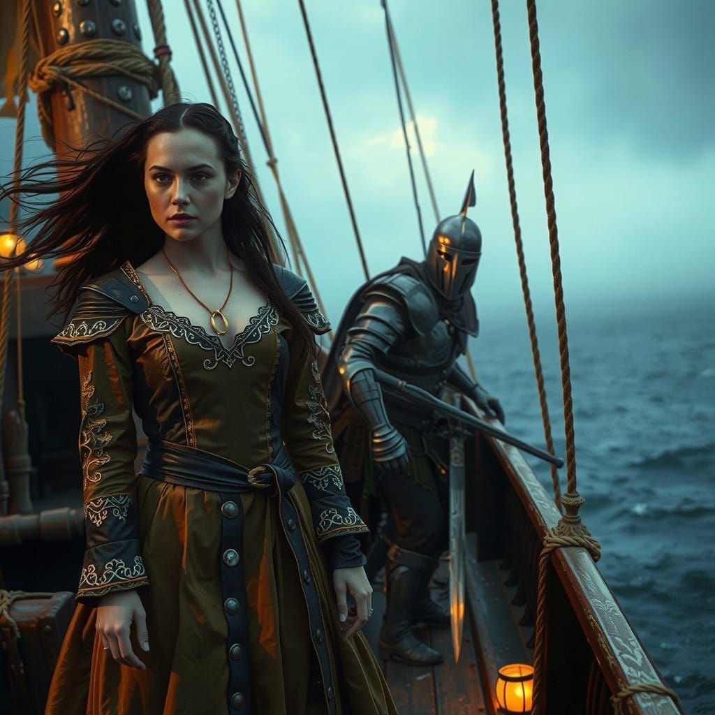 Dark Ages Regal Duo Embarks on Epic Quest - AI Art