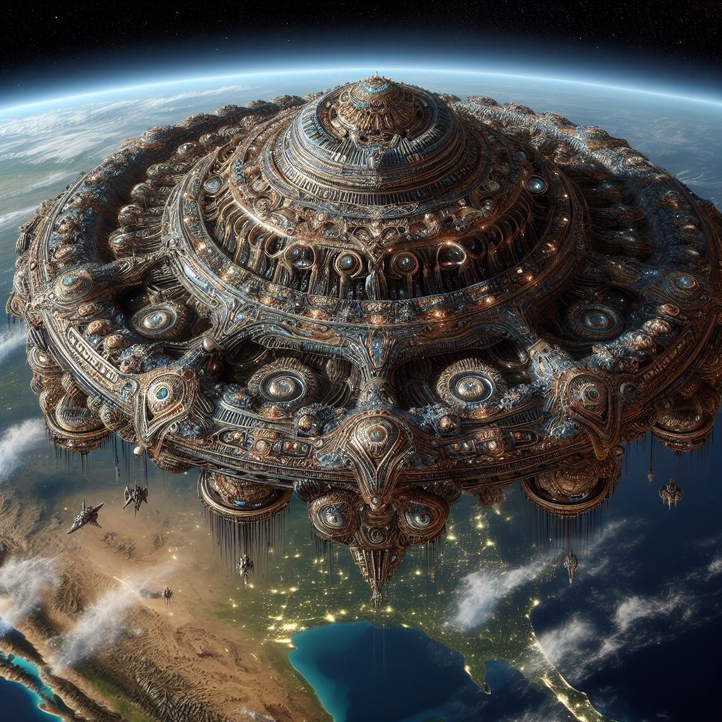 Detailed alien ship - AI Generated Artwork - NightCafe Creator