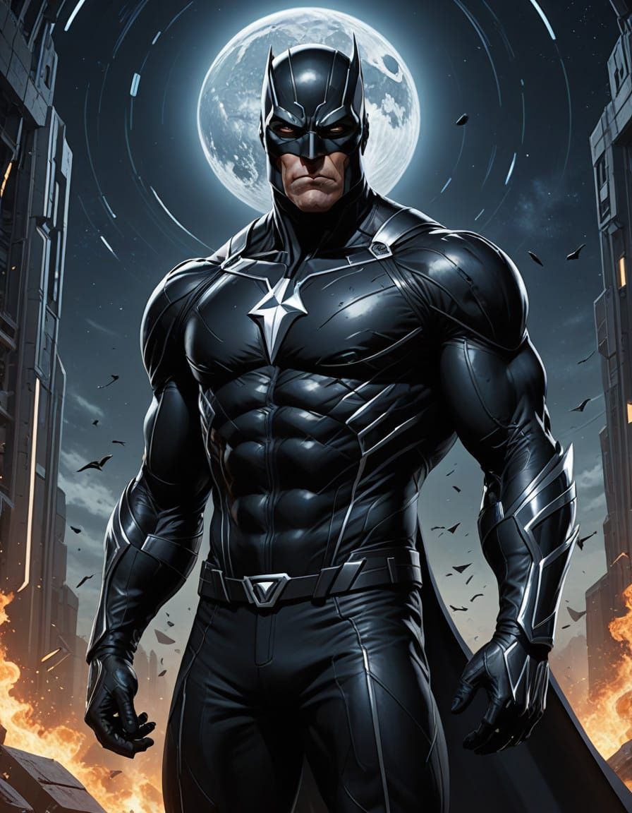 Inhuman King Black Bolt in Futuristic Lunar Regali... - AI Art