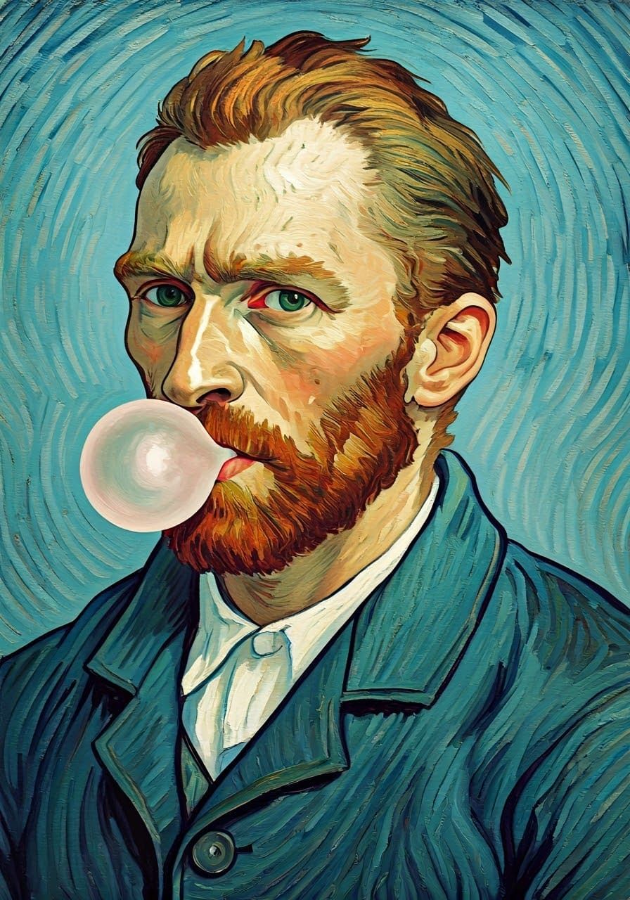 « Peinture de style Vincent van Gogh. Autoportrait de Vincent van Gogh ...