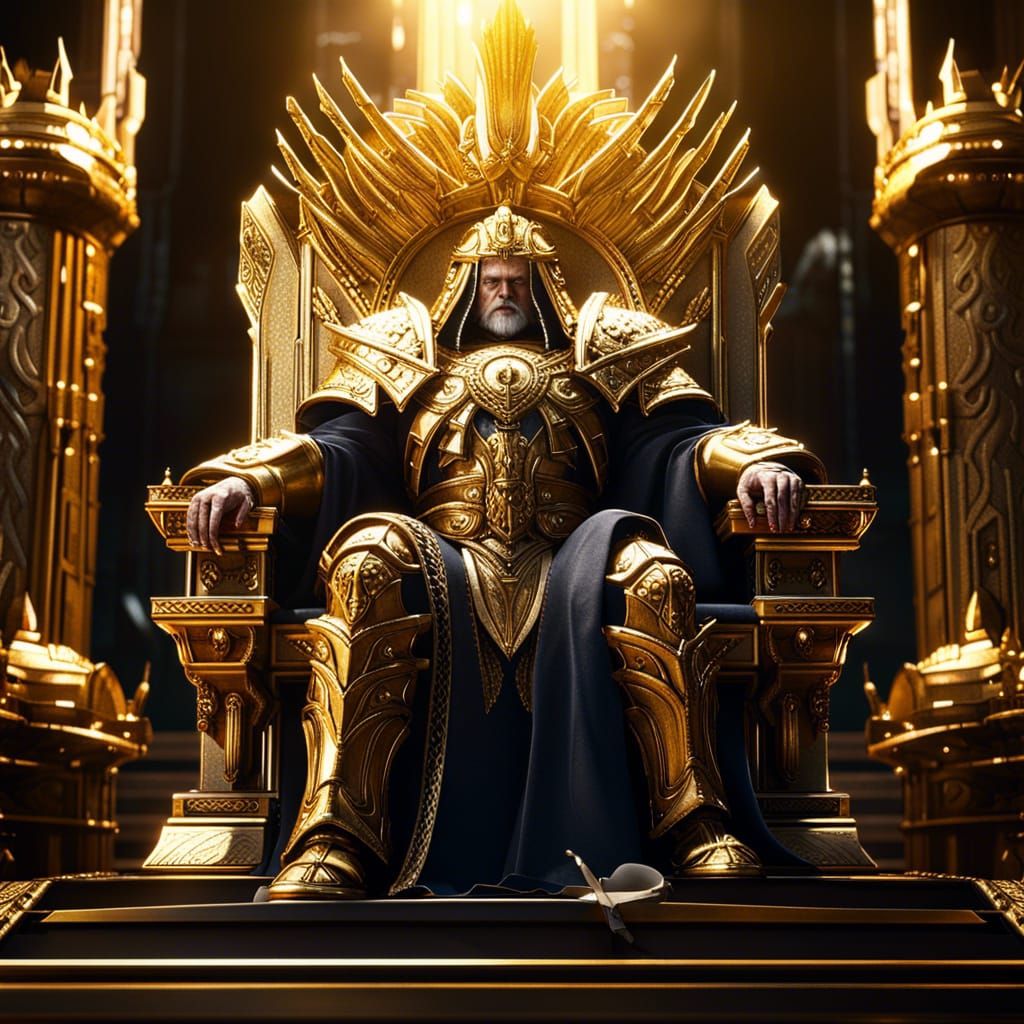 The god emperor of mankind on the golden throne. - AI Generated Artwork ... The god emperor of mankind on the golden throne. - AI Generated Artwork ...