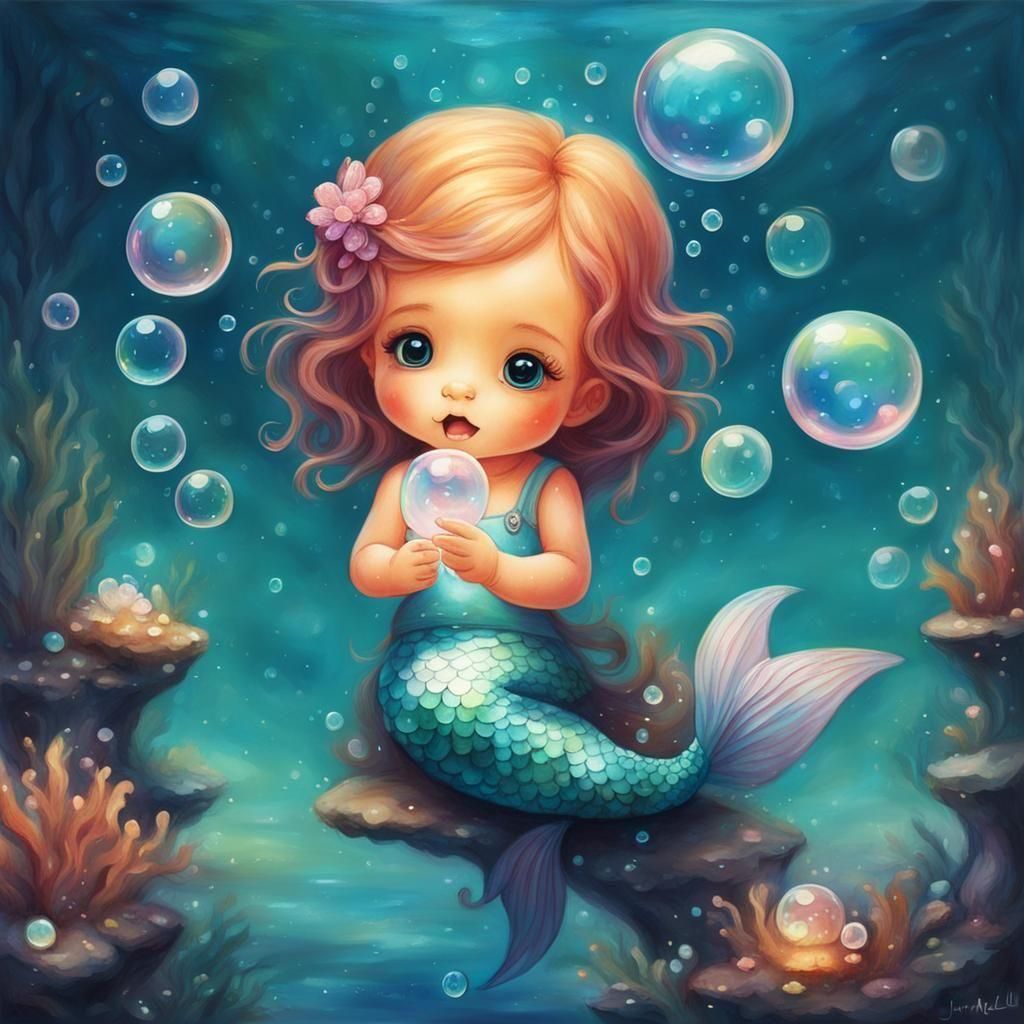 Baby Mermaid - AI Generated Artwork - NightCafe Creator