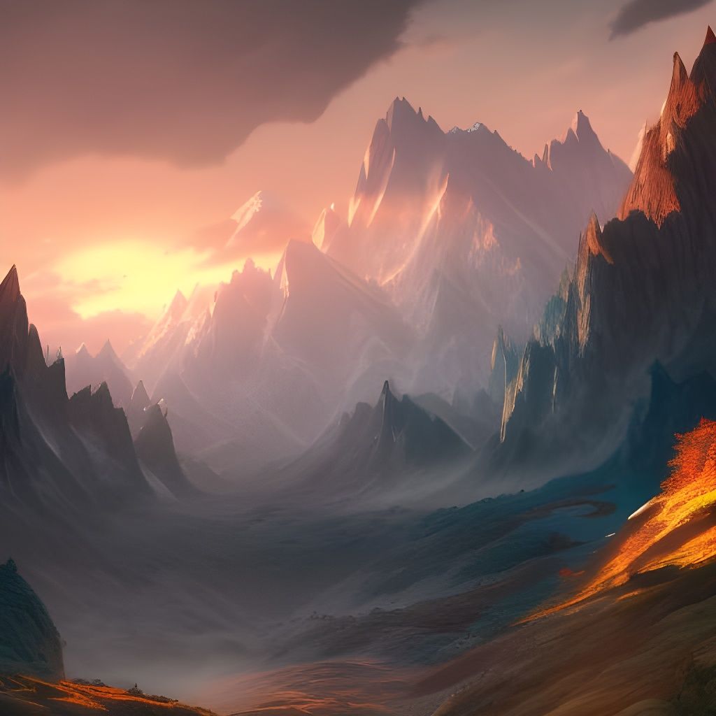 Jagged Valley - AI Generated Artwork - NightCafe Creator