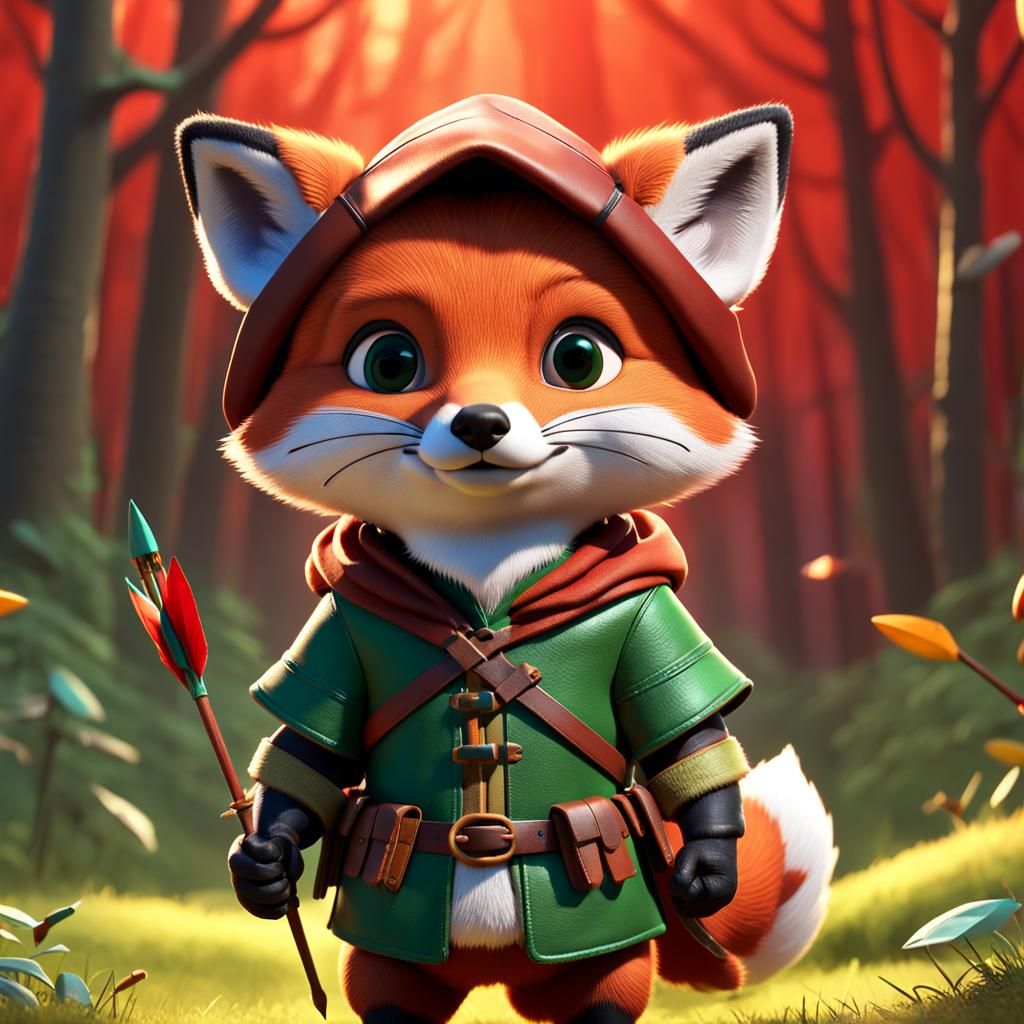 Robin Hood Fox - AI Generated Artwork - NightCafe Creator