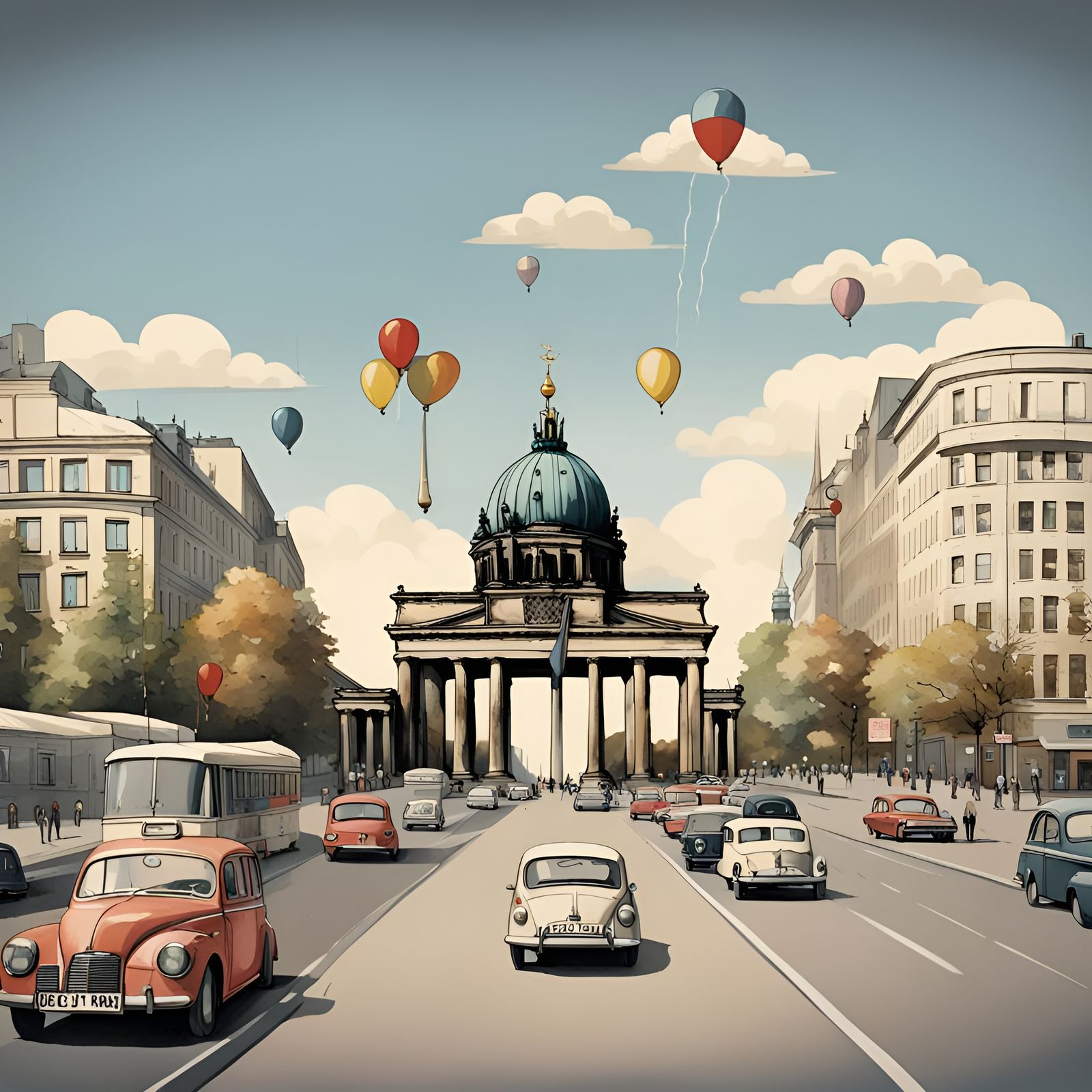 Turn an iconic image of Berlin into a birthday card depicting optimism - AI Generated Artwork ...