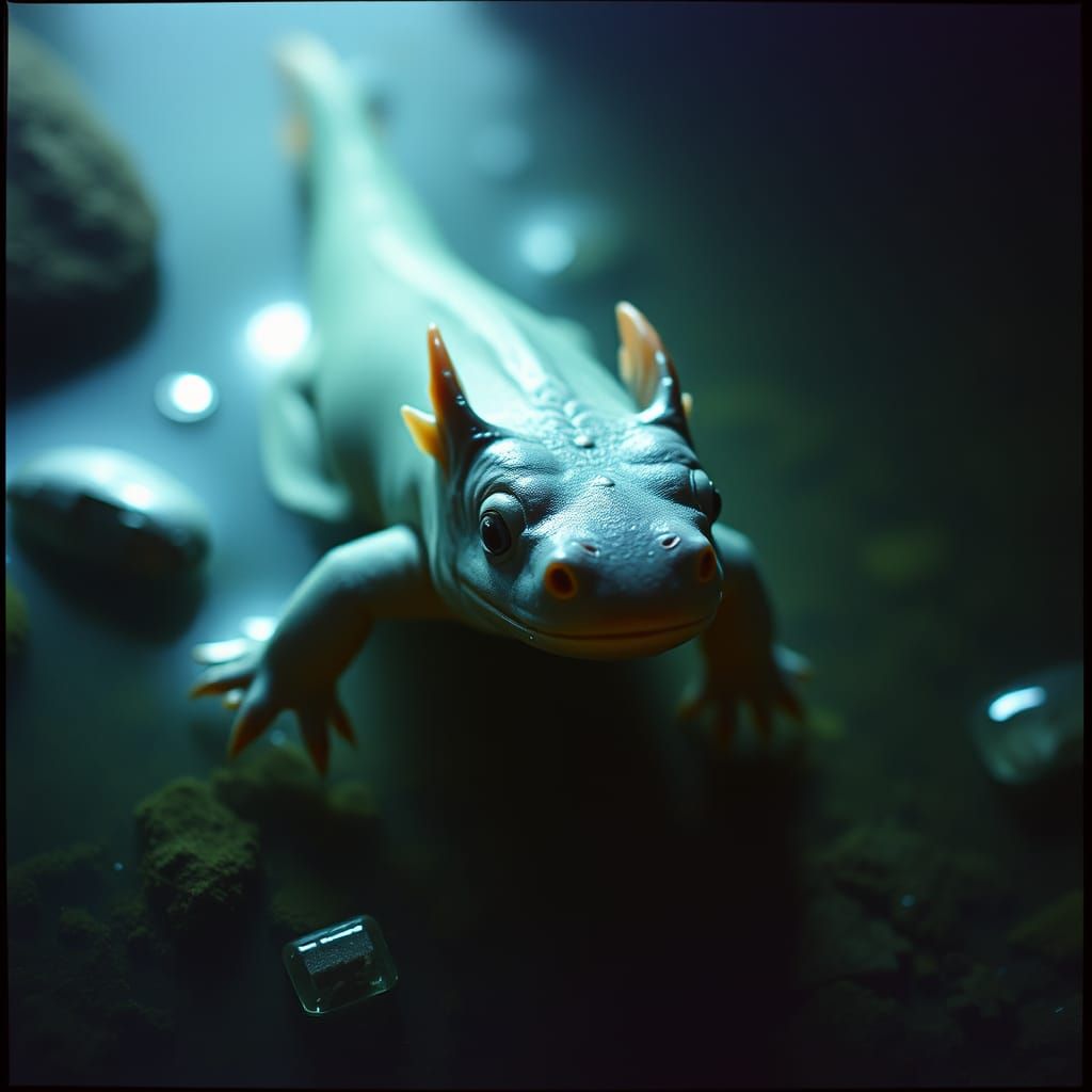 Axolotl - Cinematic Axolotl in Film Noir Style