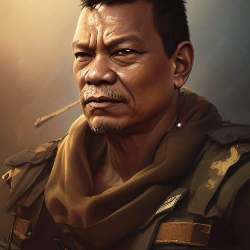 Rodrigo Duterte as a Warlord. - AI Generated Artwork - NightCafe Creator