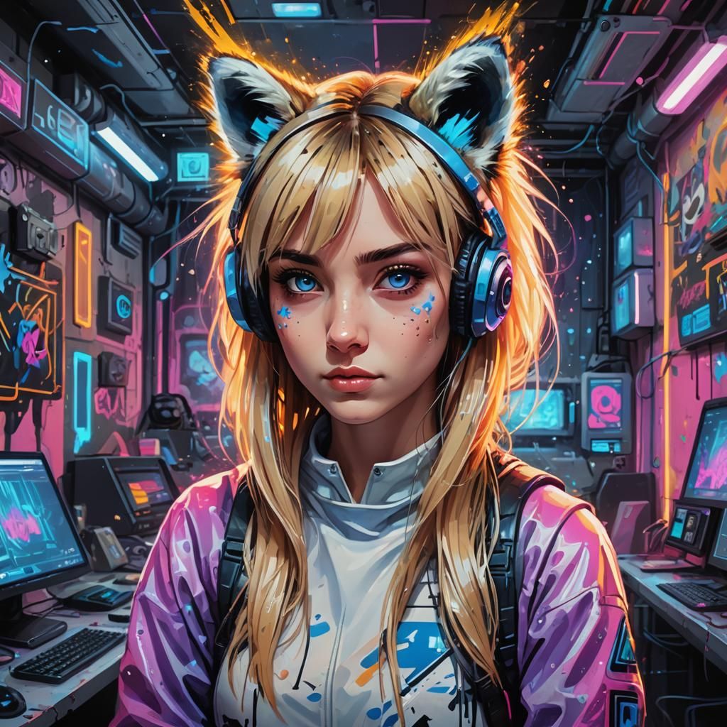 Girl in space - AI Generated Artwork - NightCafe Creator