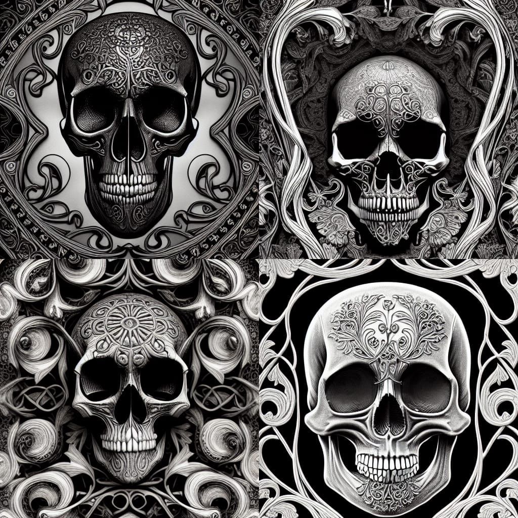 Skulls - AI Generated Artwork - NightCafe Creator