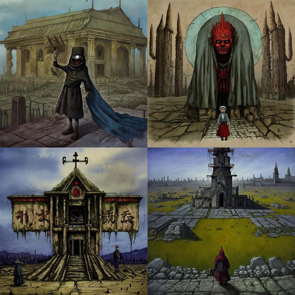Temple Horror ... - AI Generated Artwork - NightCafe Creator