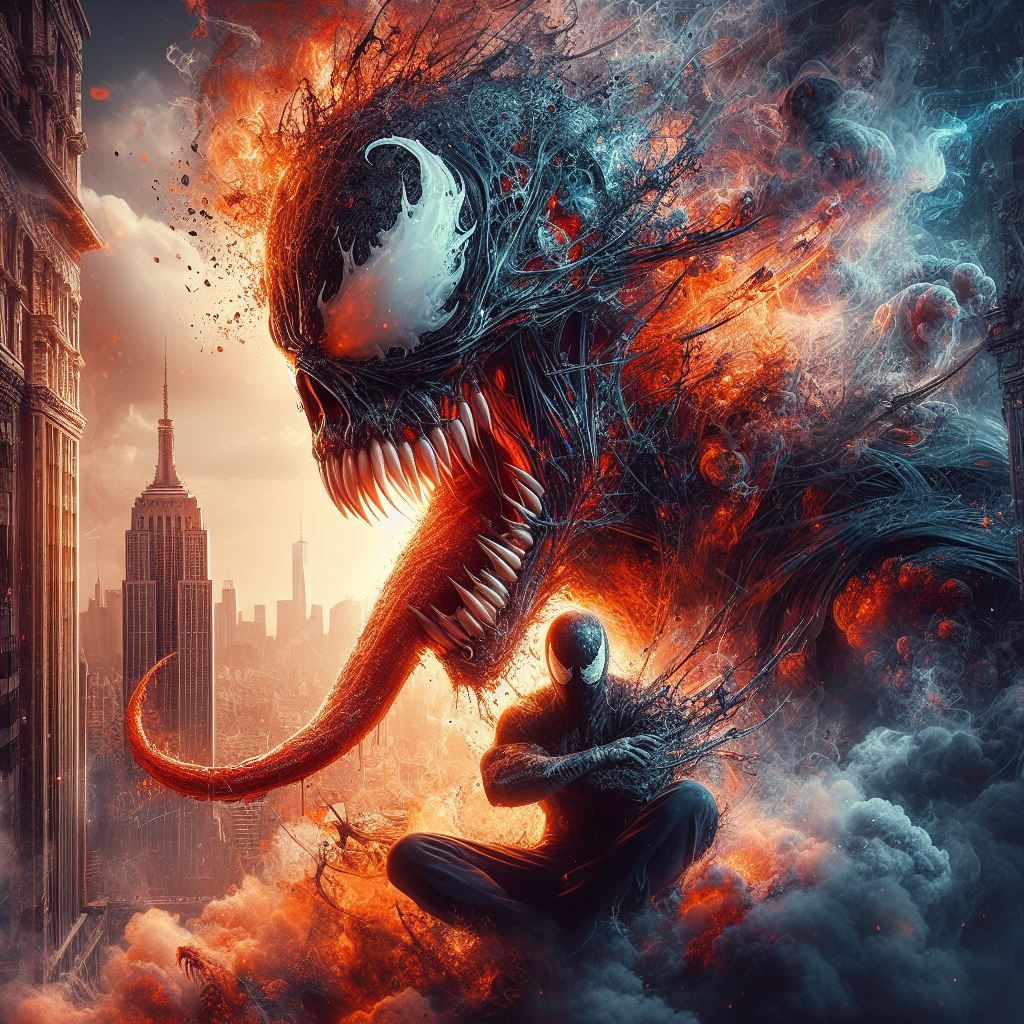 Spiderman - Venom - AI Generated Artwork - NightCafe Creator