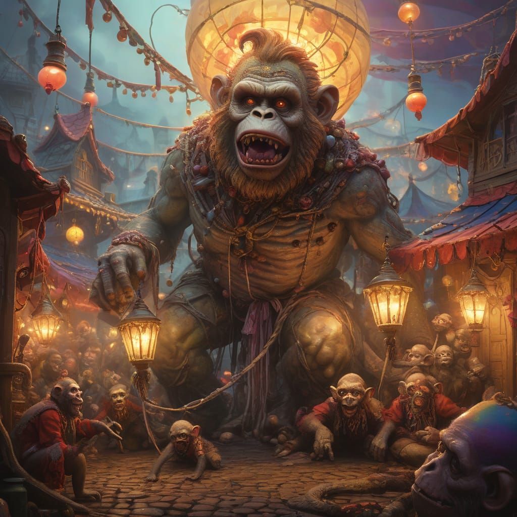 Zombie Monkey Monster Clown Gulliver's Travels