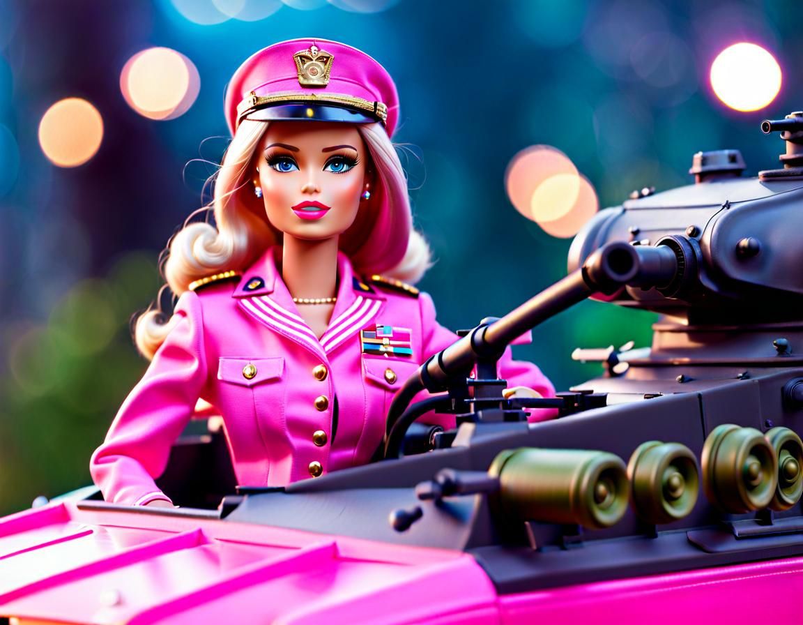 Captain Barbie Leads the Pink Army to Victory - AI Generated Artwork ...