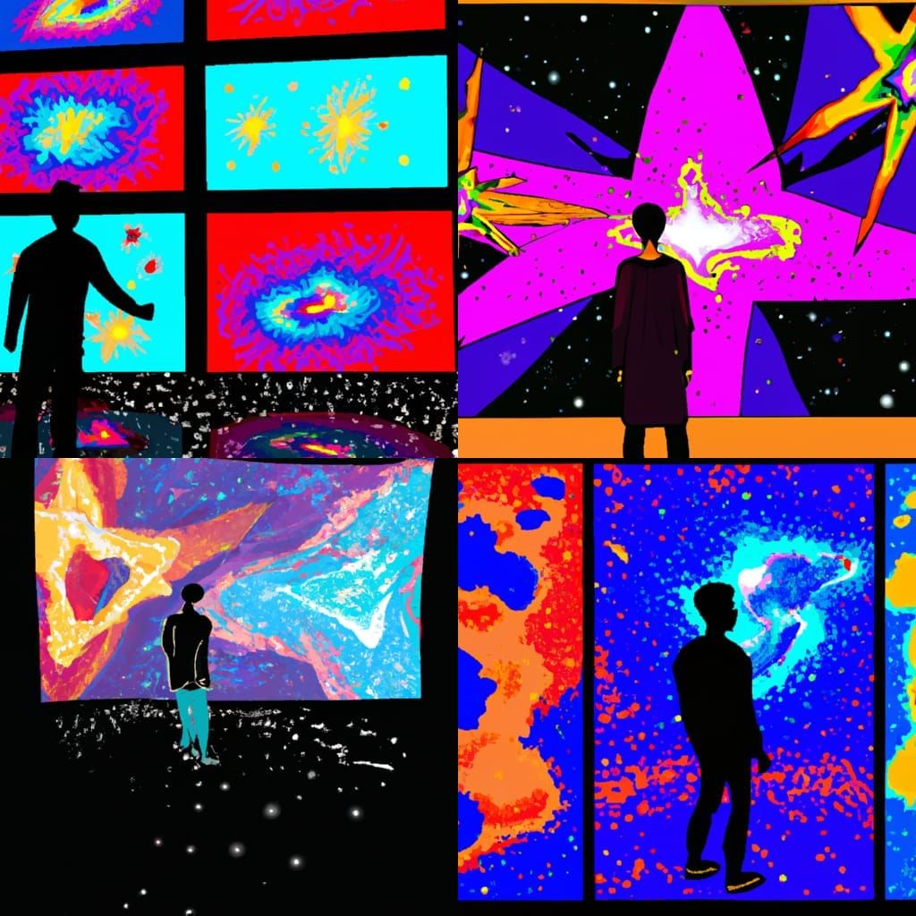 one person seeing an infinite projection of himself existing in the ...