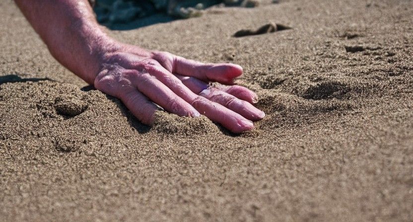 hand in the sand - AI Generated Artwork - NightCafe Creator