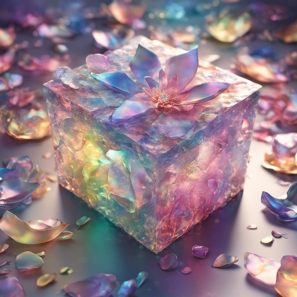 Flowery gift box - just for you. - AI Generated Artwork - NightCafe Creator