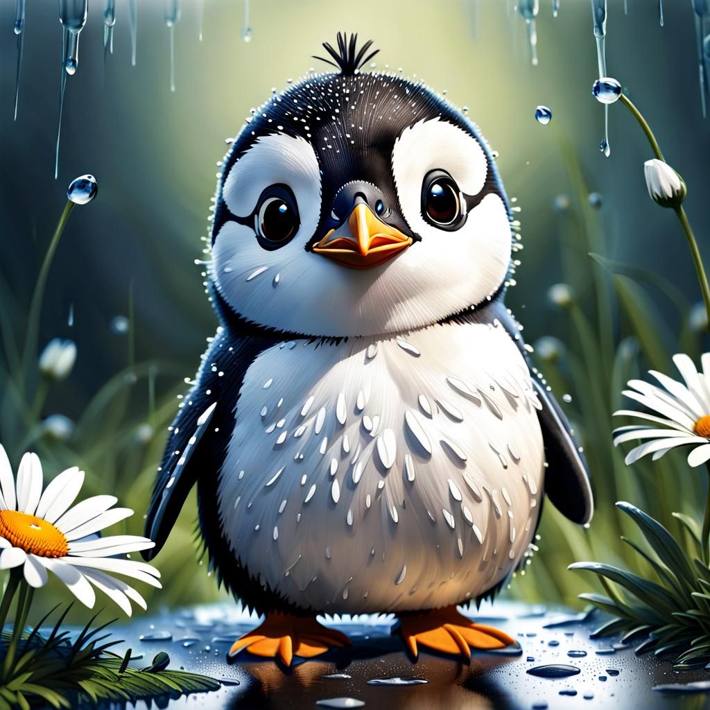 adorable penguin puffer bird - AI Generated Artwork - NightCafe Creator