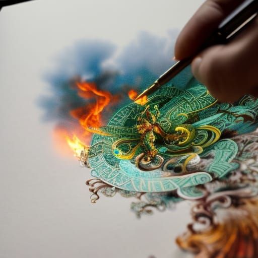 Sketching Destructive Magic - AI Generated Artwork - NightCafe Creator