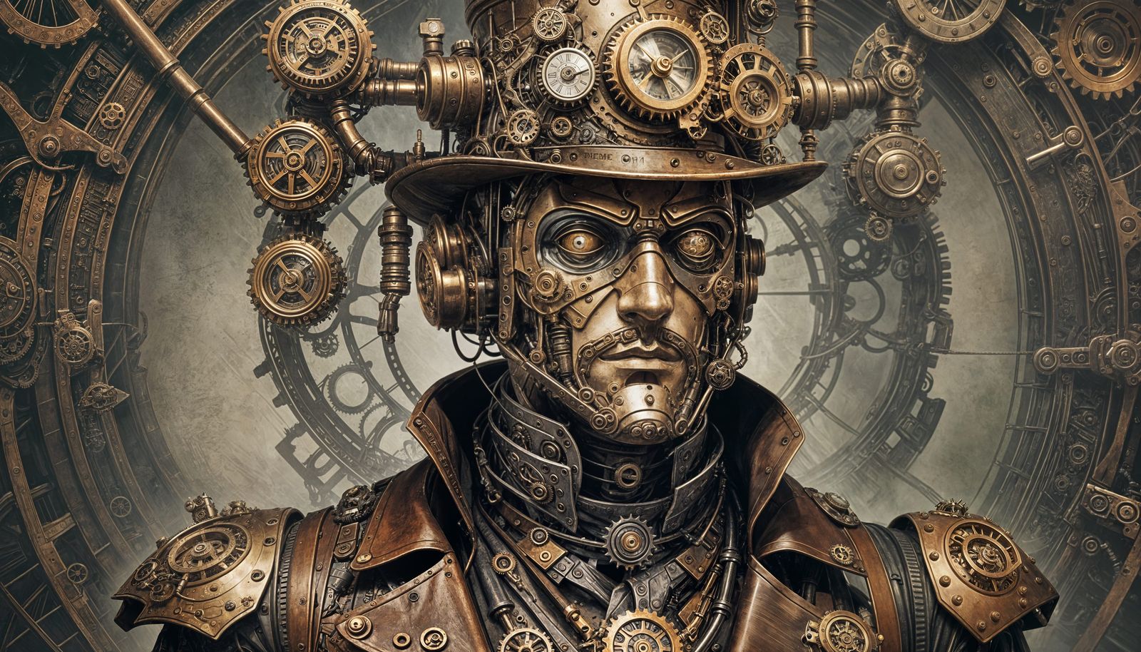 Steampunk mechanical Man - AI Generated Artwork - NightCafe Creator