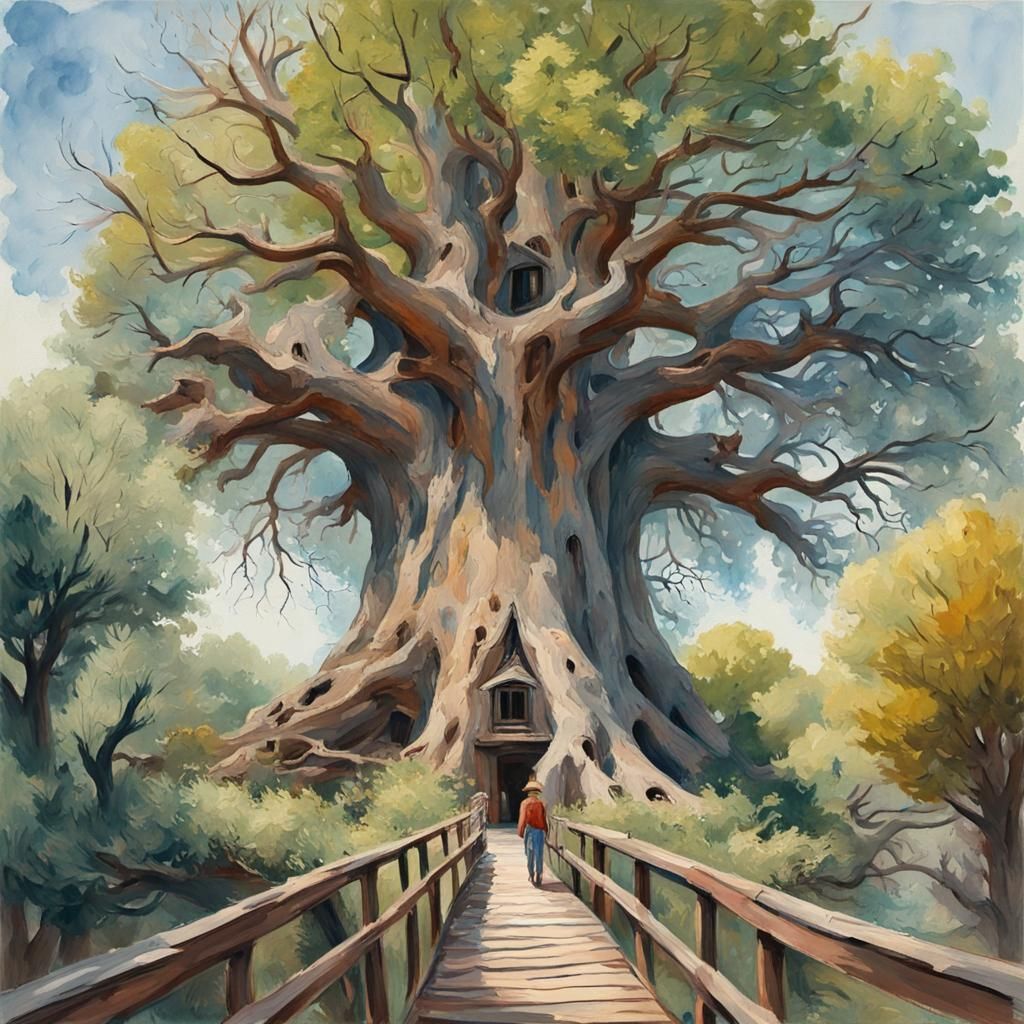 The Big Tree - AI Generated Artwork - NightCafe Creator