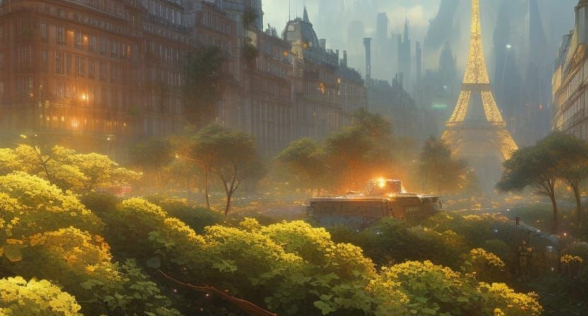 Paris trees - AI Generated Artwork - NightCafe Creator