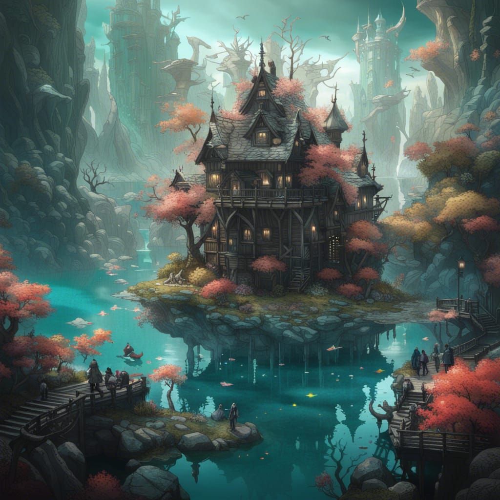 A Fantasy Enchanted Lake - AI Generated Artwork - NightCafe Creator