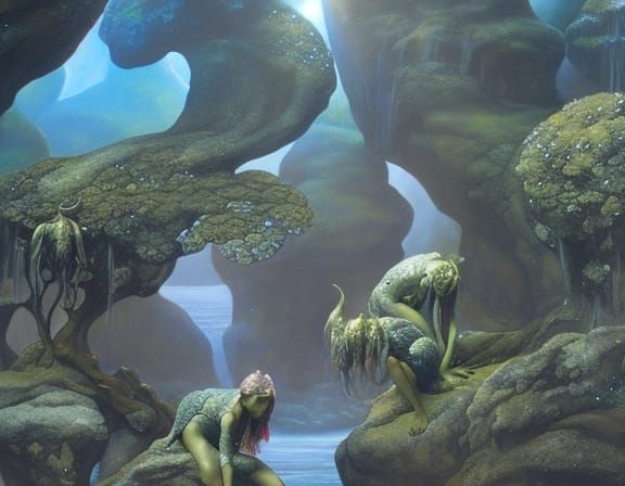 16k resolution, inspired by the ethereal style of Brian Froud ...