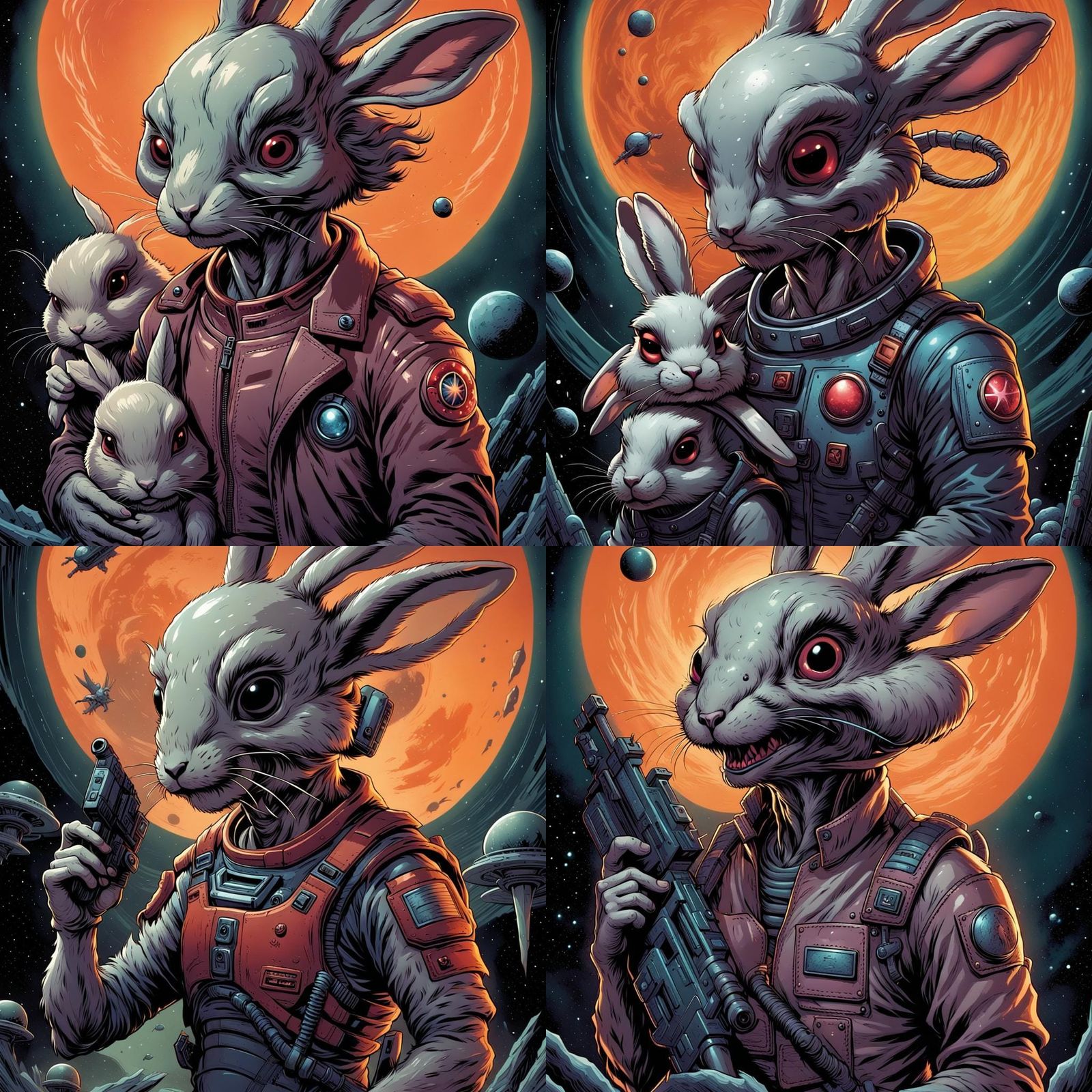 killer alien rabbits from Outerspace - AI Generated Artwork - NightCafe ...