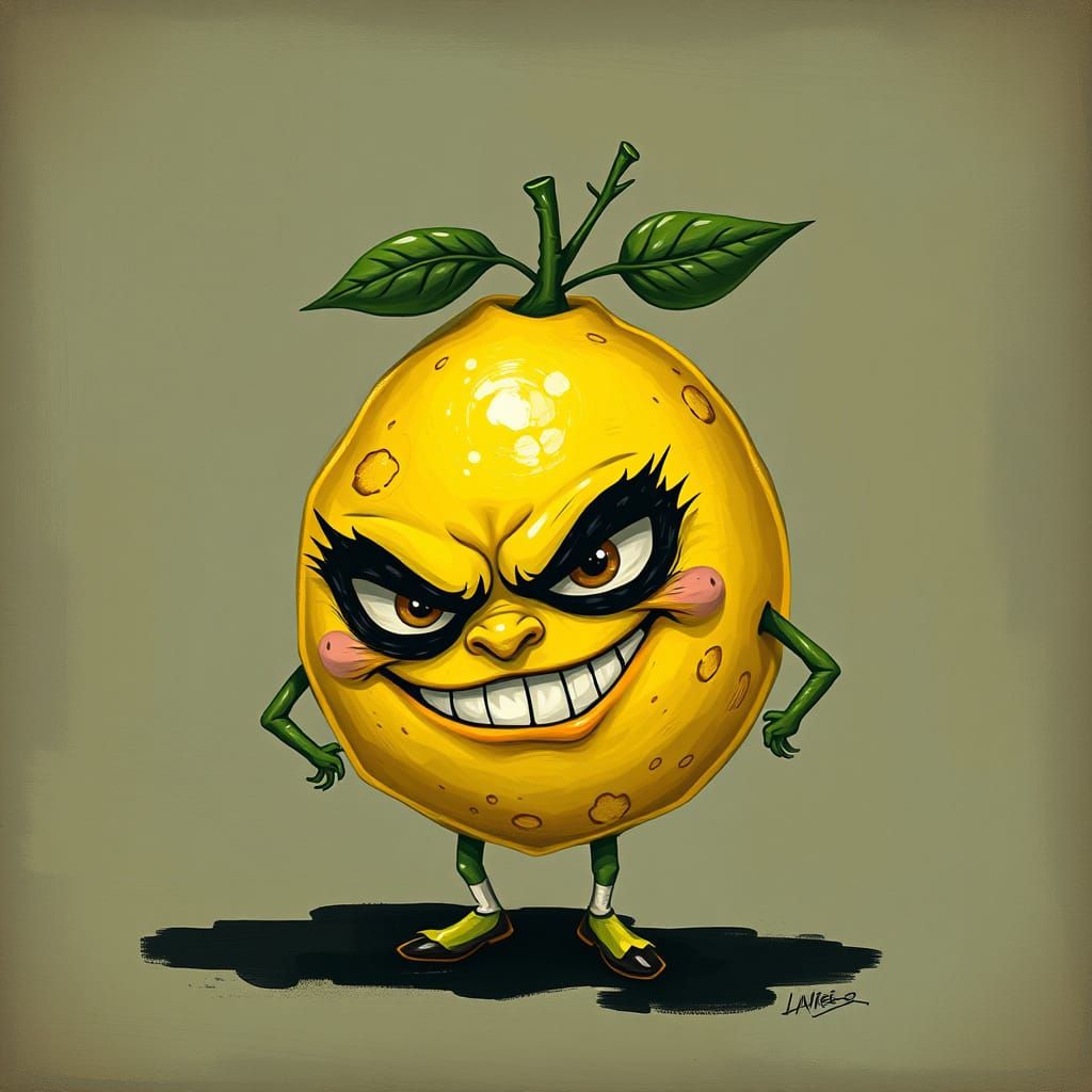 Gothic Lemon Defies the Juicer in Whimsical Surrea... - AI Art