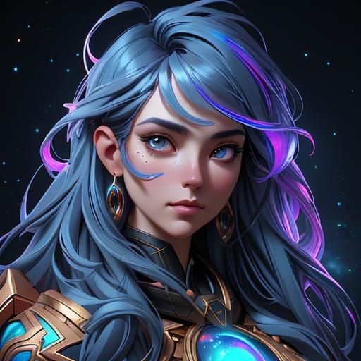 Electric portrait - AI Generated Artwork - NightCafe Creator