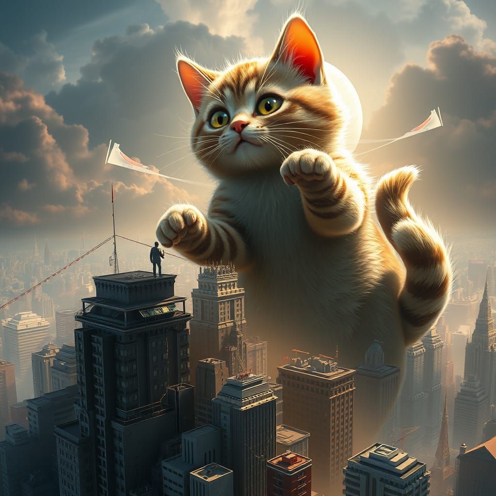Kaiju Kitty - Gigantic Anime-Inspired Kitten Dominates Citys...