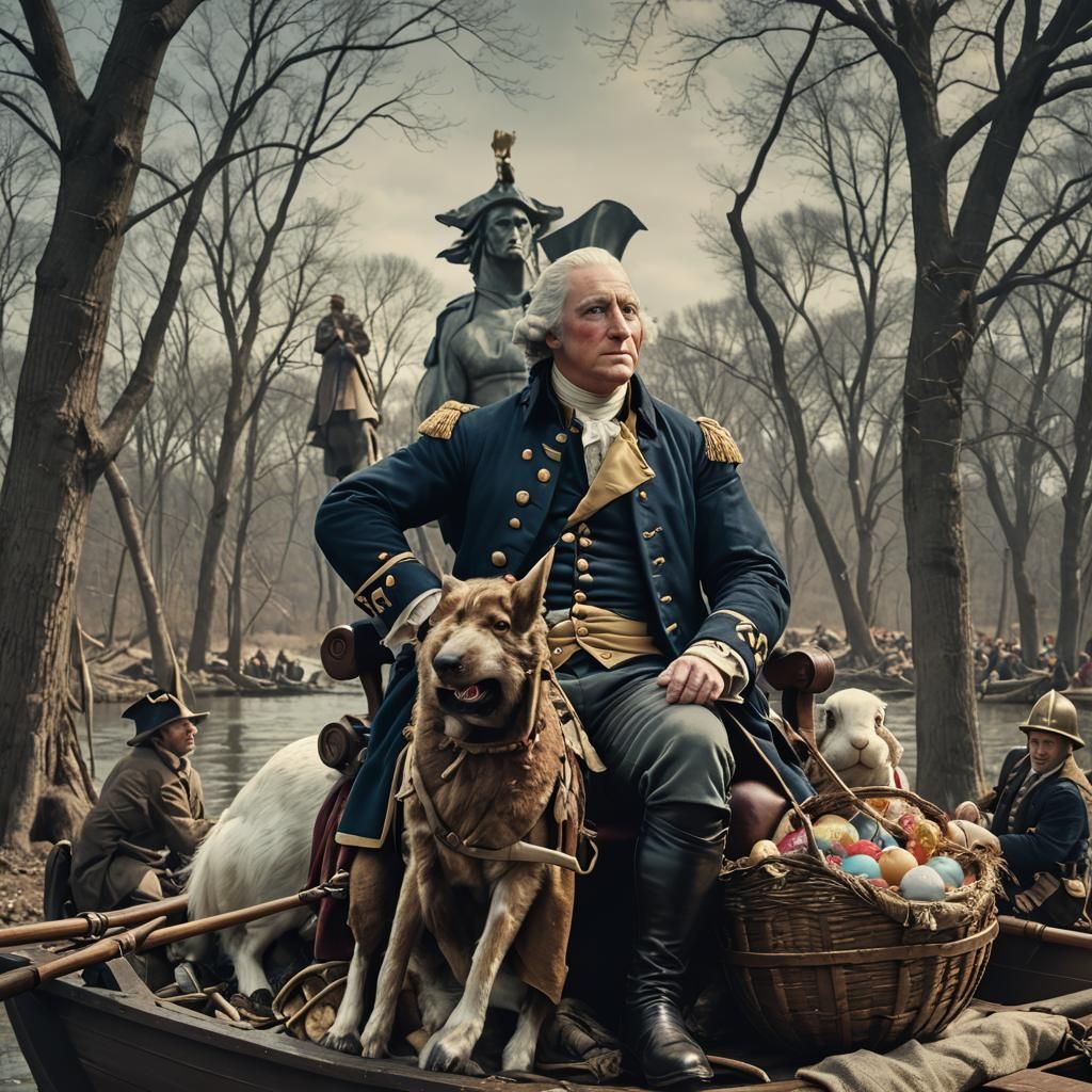 George Washington crossing the Delaware - AI Generated Artwork ...