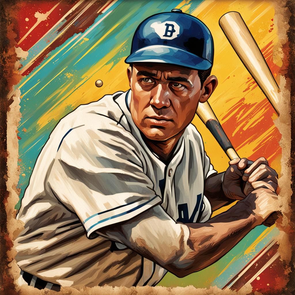 Old vintage baseball card - AI Generated Artwork - NightCafe Creator