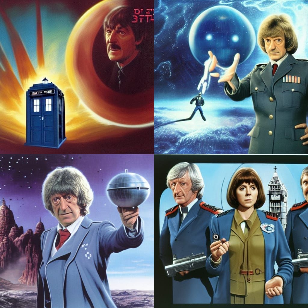 #drwho #doctorwho The 3rd Doctor, Sarah Jane Smith, U.N.I.T Brigadier Lethbridge-Stewart, Mike ...