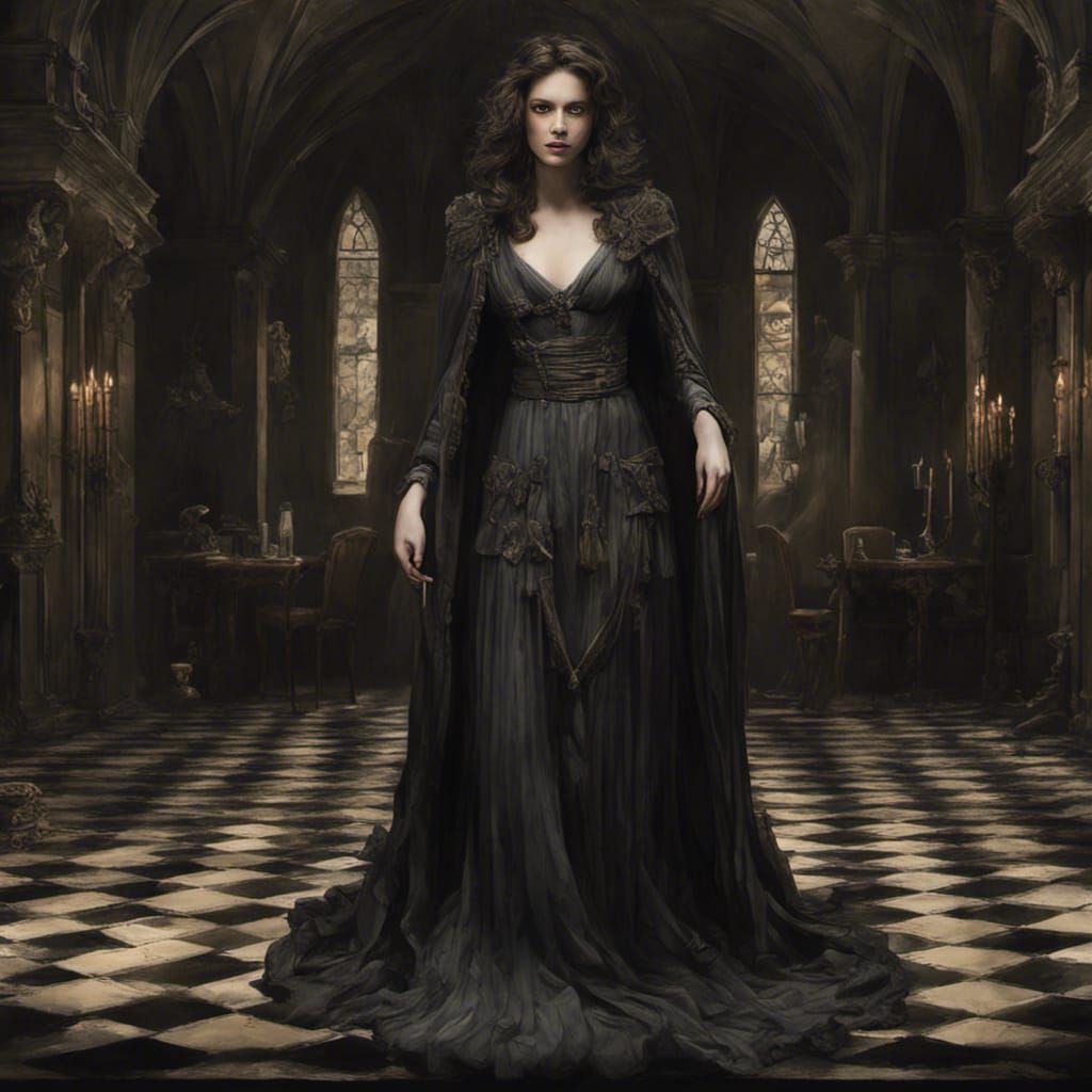 female vampire art of Philip_Burne-Jones E - AI Generated Artwork ...