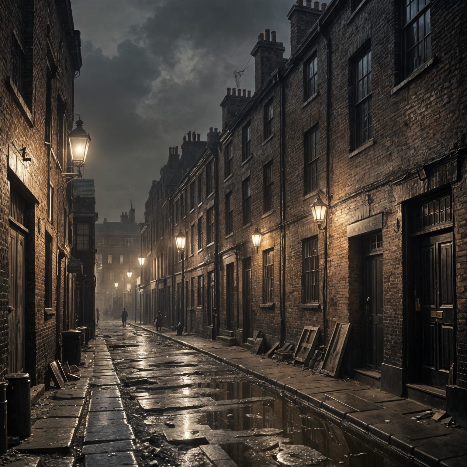 London Slum 1850s - Vibrant Victorian Slum in Early London