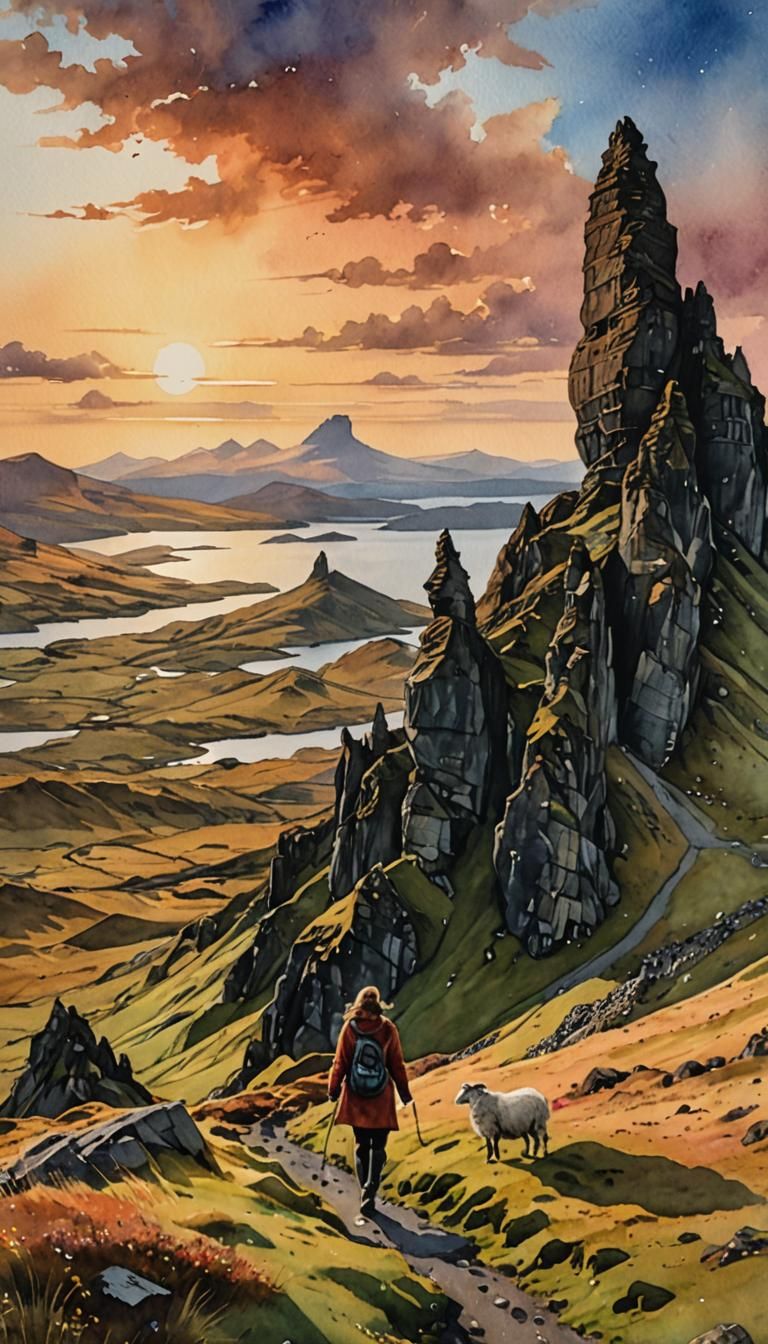 Magda in Scotland - AI Generated Artwork - NightCafe Creator