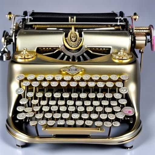 A retro vintage typewriter - AI Generated Artwork - NightCafe Creator