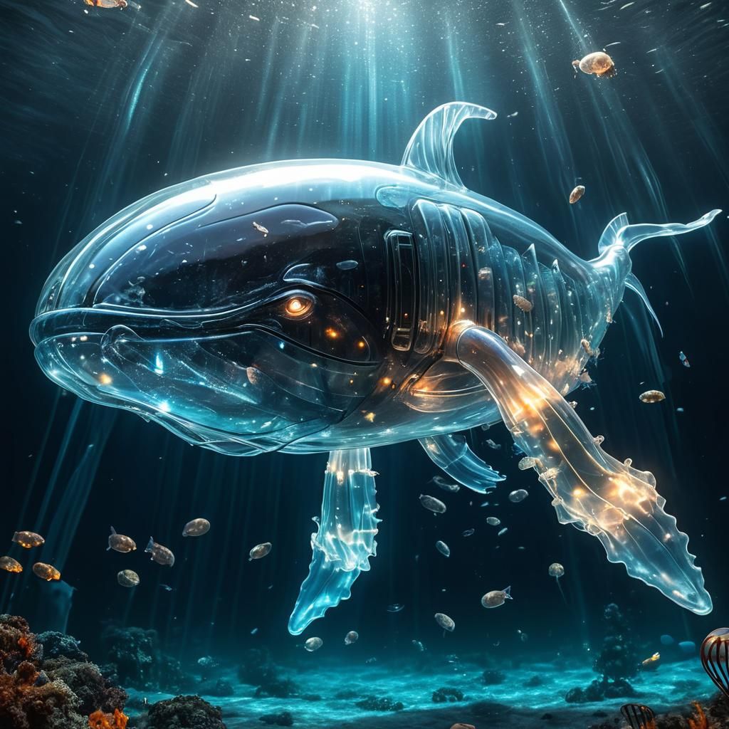 The transparent Orca - AI Generated Artwork - NightCafe Creator